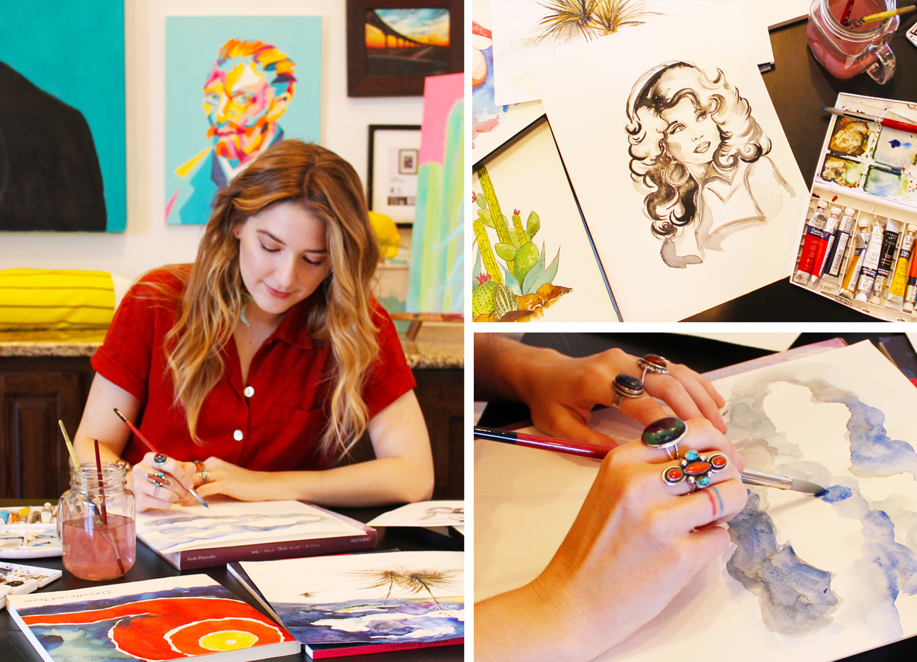 sam collage | New Braunfels Art Studio & Gallery | Alla Prima